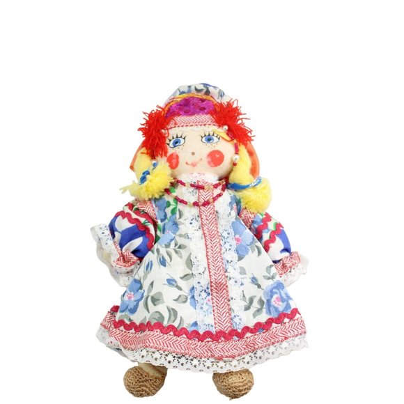 Toys | Handmade Soft Body Doll Blonde Braids Stuffed 88447 | Poshmark